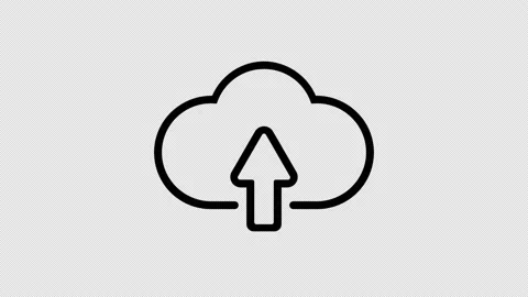 Cloud uploading, Animated icon on transp... | Stock Video | Pond5