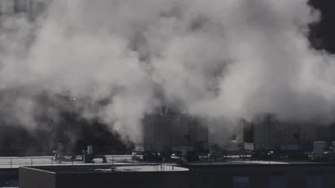 Clouds of carbon gas emissions billowing... | Stock Video | Pond5