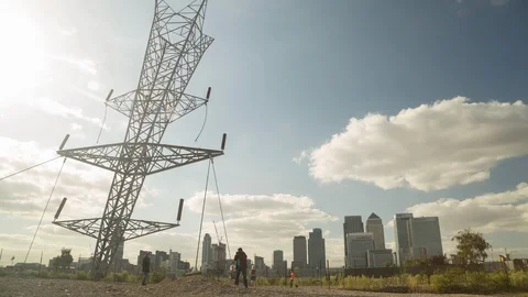 Clouds move behind an inverted pylon ins... | Stock Video | Pond5