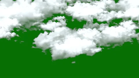 Clouds Moving Fast on Green Screen backg... | Stock Video | Pond5