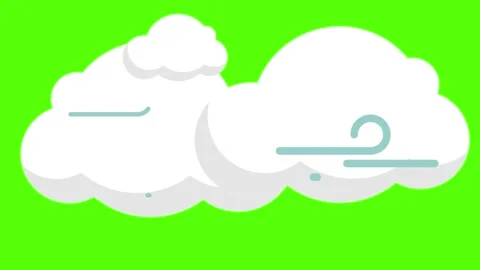 cloudy and windy green screen weather ic... | Stock Video | Pond5