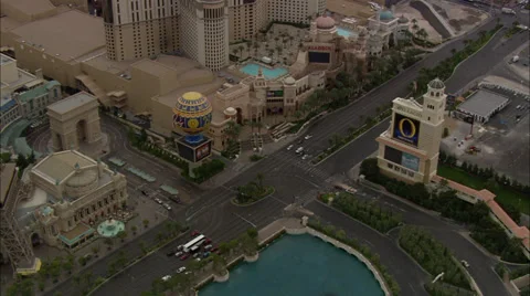 Cloudy Las Vegas Strip Space Needle | Stock Video | Pond5