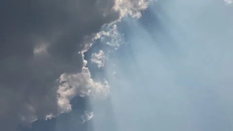 CLOUDY SKY AND LIGHT FROM THE HEAVEN 4k | Stock Video | Pond5
