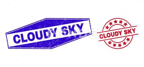 CLOUDY SKY Corroded Watermarks in Circle and Hexagon Shapes: Graphic ...