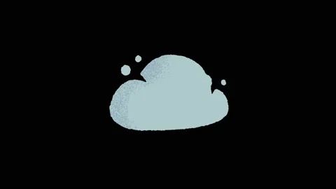 Cloudy Weather Animation, Grey Cloud on ... | Stock Video | Pond5