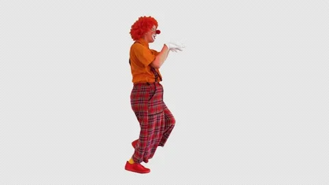 Clown walking and dancing really cool, A... | Stock Video | Pond5