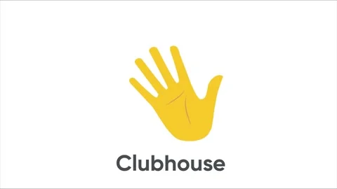 Clubhouse app icon with waving hand isol... | Stock Video | Pond5