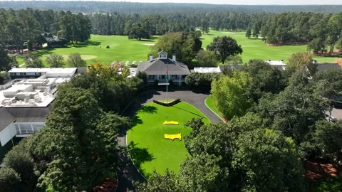 Clubhouse at Augusta National Golf Cours... | Stock Video | Pond5