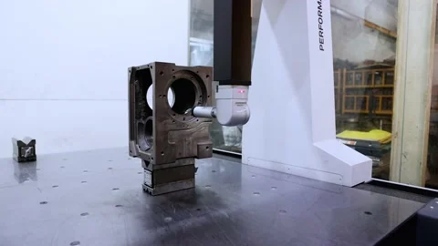 CMM probe measure dimension of the metal... | Stock Video | Pond5