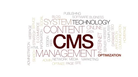 CMS animated word cloud, text design ani... | Stock Video | Pond5