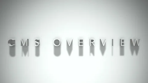 cms overview 3D title animation white te... | Stock Video | Pond5