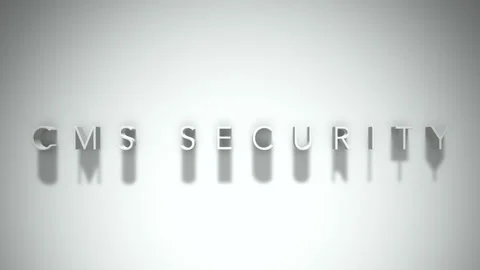 cms security 3D title animation white te... | Stock Video | Pond5