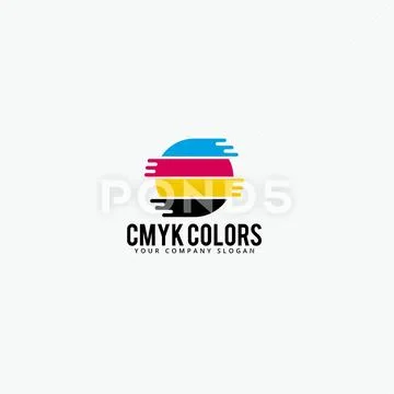 CMYK COLORS LOGO: Royalty Free Illustration #121668718