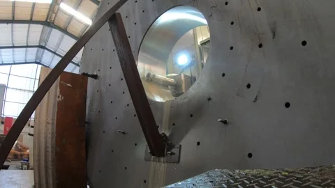 CNC boring mill Circular interpolation | Stock Video | Pond5