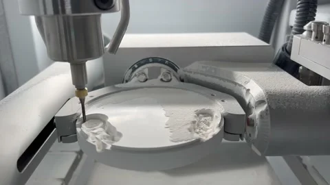 CNC dental milling machine carving out s... | Stock Video | Pond5