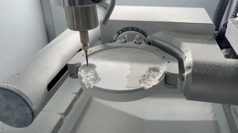 CNC dental milling machine carving out s... | Stock Video | Pond5
