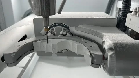 CNC dental milling machine carving out s... | Stock Video | Pond5