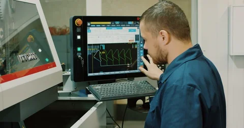 Cnc Machine Operator Stock Footage ~ Royalty Free Stock Videos | Pond5
