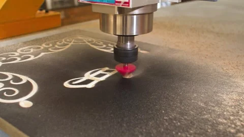 CNC Router machine Engrave small MDF woo... | Stock Video | Pond5