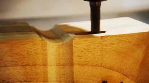 cnc router processes wood part with cutt... | Stock Video | Pond5