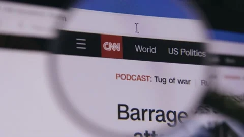 CNN company logo on the website through ... | Stock Video | Pond5