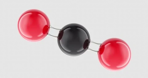 Carbon Dioxide Molecule Cartoon