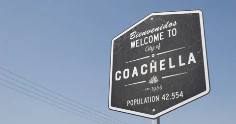 Coachella Public Welcome Sign | Stock Video | Pond5