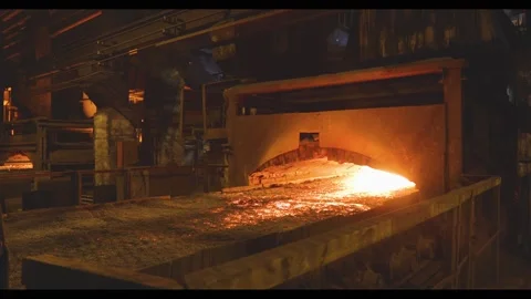 Coal coking process, coke oven coal maki... | Stock Video | Pond5