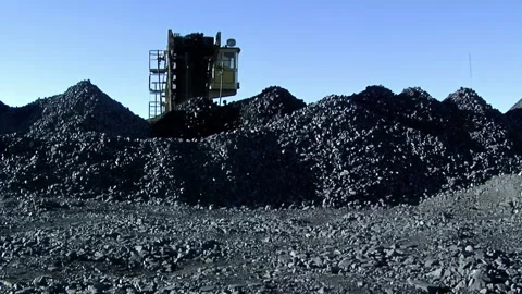 Coal Loading Conveyor Belt and a Pile of... | Stock Video | Pond5