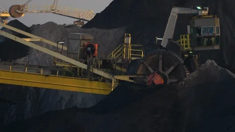 Coal mining, loading, machine fast motio... | Stock Video | Pond5