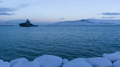 coast guard military ship frigate maneuv... | Stock Video | Pond5