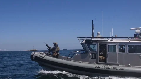 Coast Guard MSRT West team members condu... | Stock Video | Pond5