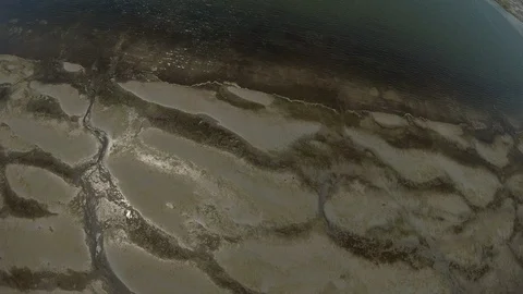 Coastal Tide Pools Aerial Overhead Beach... | Stock Video | Pond5