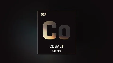 Cobalt as Element 27 of the Periodic Tab... | Stock Video | Pond5