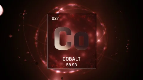Cobalt as Element 27 of the Periodic Tab... | Stock Video | Pond5