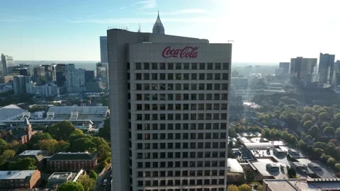 Coca-Cola Coke headquarters building in ... | Stock Video | Pond5