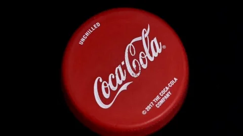Coca Cola Lid On Black Background, Top V... | Stock Video | Pond5