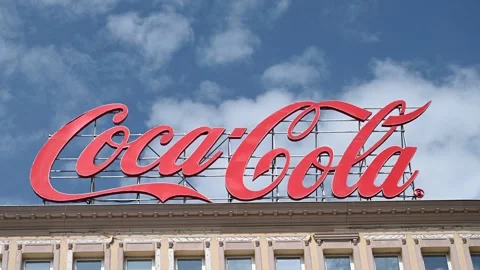 Coca cola logo on building. | Stock Video | Pond5
