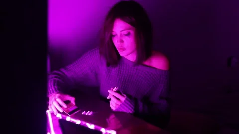 Cocaine addict woman snorting a row of c... | Stock Video | Pond5