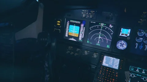 Airline Pilot Cockpit Stock Footage ~ Royalty Free Stock Videos | Pond5