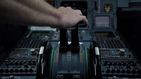 Cockpit - Airbus Airplane Captain (Pilot... | Stock Video | Pond5