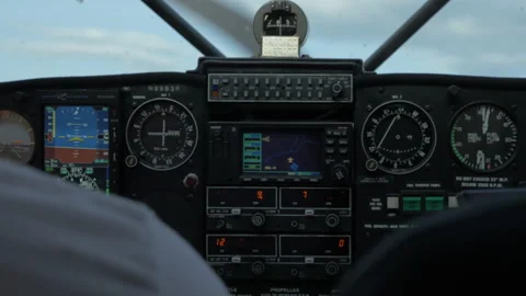 Cockpit of Airplane with Propeller | Stock Video | Pond5