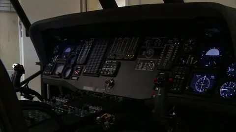 Cockpit control panel of Black Hawk heli... | Stock Video | Pond5