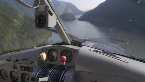 Cockpit of De Havilland DHC-2 Beaver Flo... | Stock Video | Pond5
