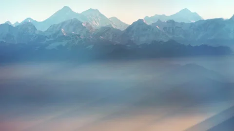 Cockpit first view Mt Everest Lhotse Hi... | Stock Video | Pond5