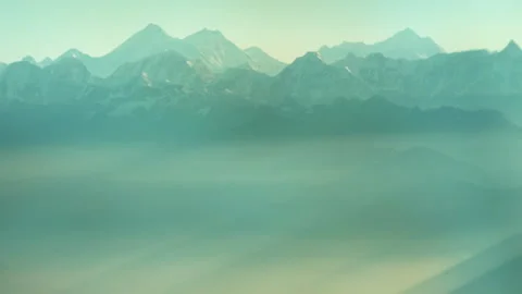 Cockpit first view Mt Everest Lhotse Hi... | Stock Video | Pond5