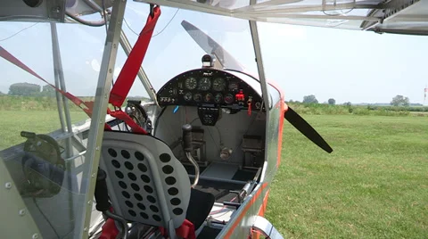 Cockpit of light aircraft | Stock Video | Pond5