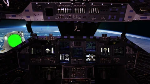 Cockpit Space Shuttle, Green Screen Astr... | Stock Video | Pond5