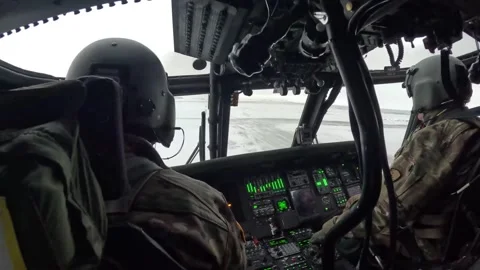 From the cockpit UH-60 Black Hawk pilot ... | Stock Video | Pond5