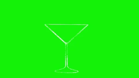 Cocktail Animated Sticker on Green Scree... | Stock Video | Pond5